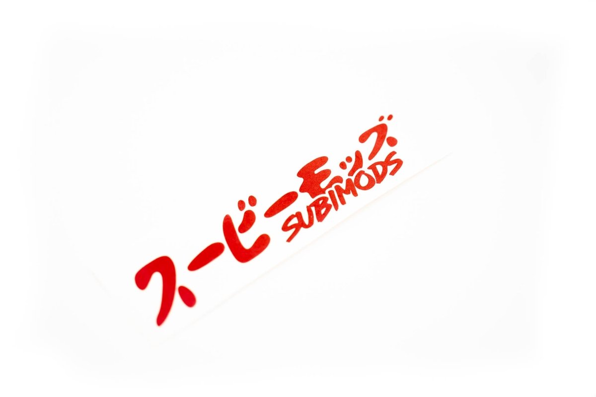 Subimods Official "Overseas" Transfer Style Sticker Red - Subimods.com
