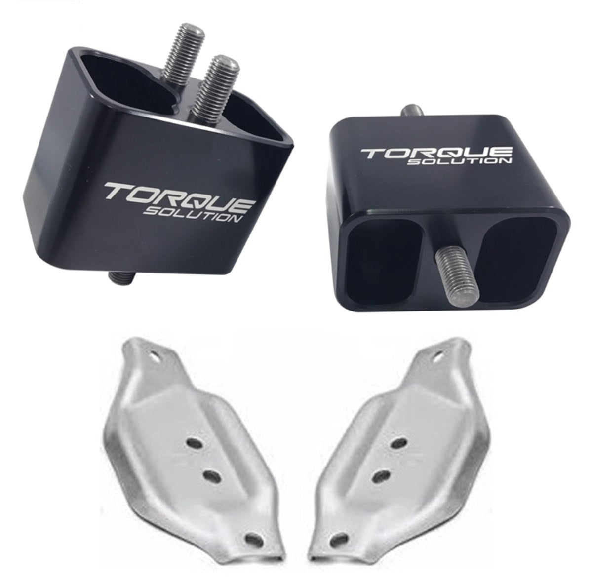 Torque Solution Solid Billet Engine Mounts w/ Subaru OEM Mount Plates ...