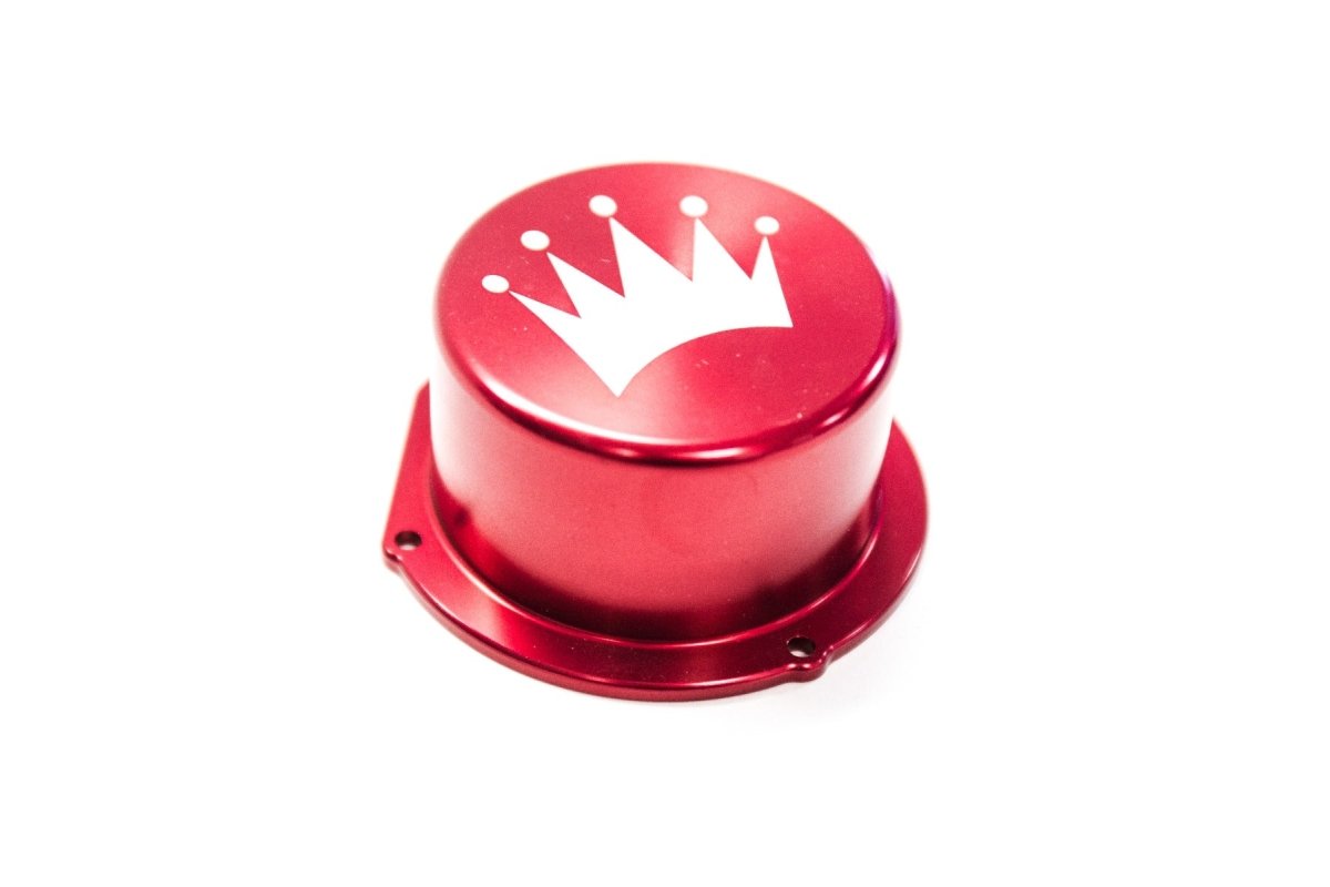 Turbo XS Aluminum Vacuum Pump Cover Red for WRX STI 2015 — Subimods.com