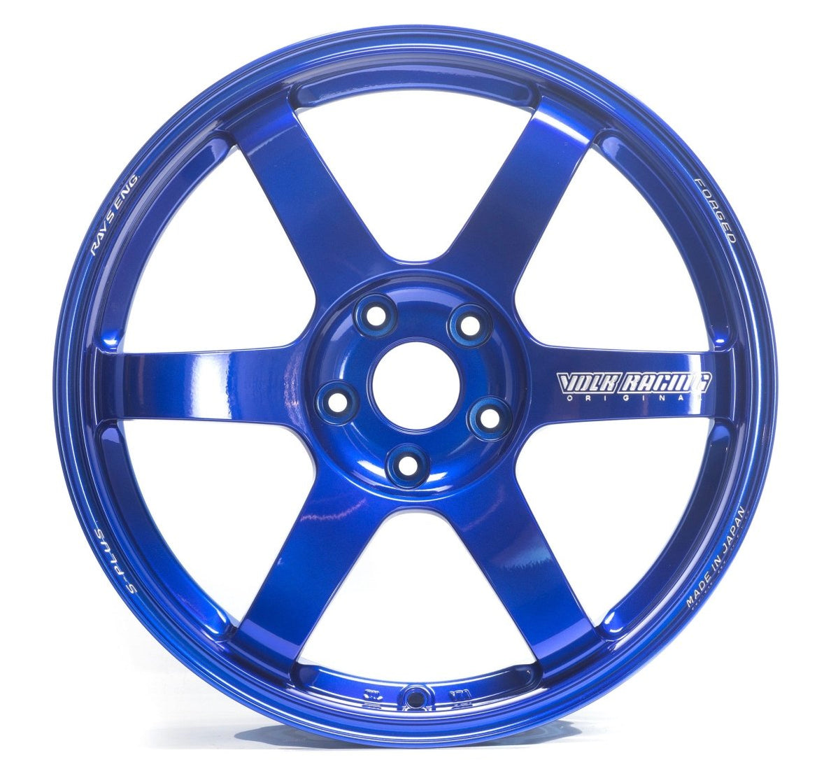 Volk Racing TE37 SAGA S-Plus Hyper Blue 18X9.5 +38 5x114 - Subimods.com