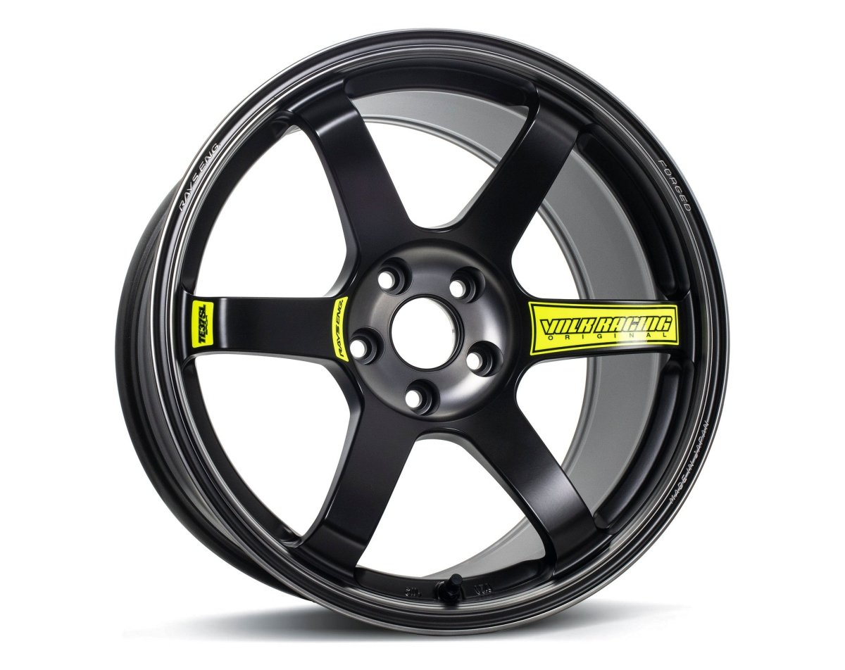 Volk Racing TE37 Saga SL M-Spec Pressed Black w/ Neon Yellow Stickers ...