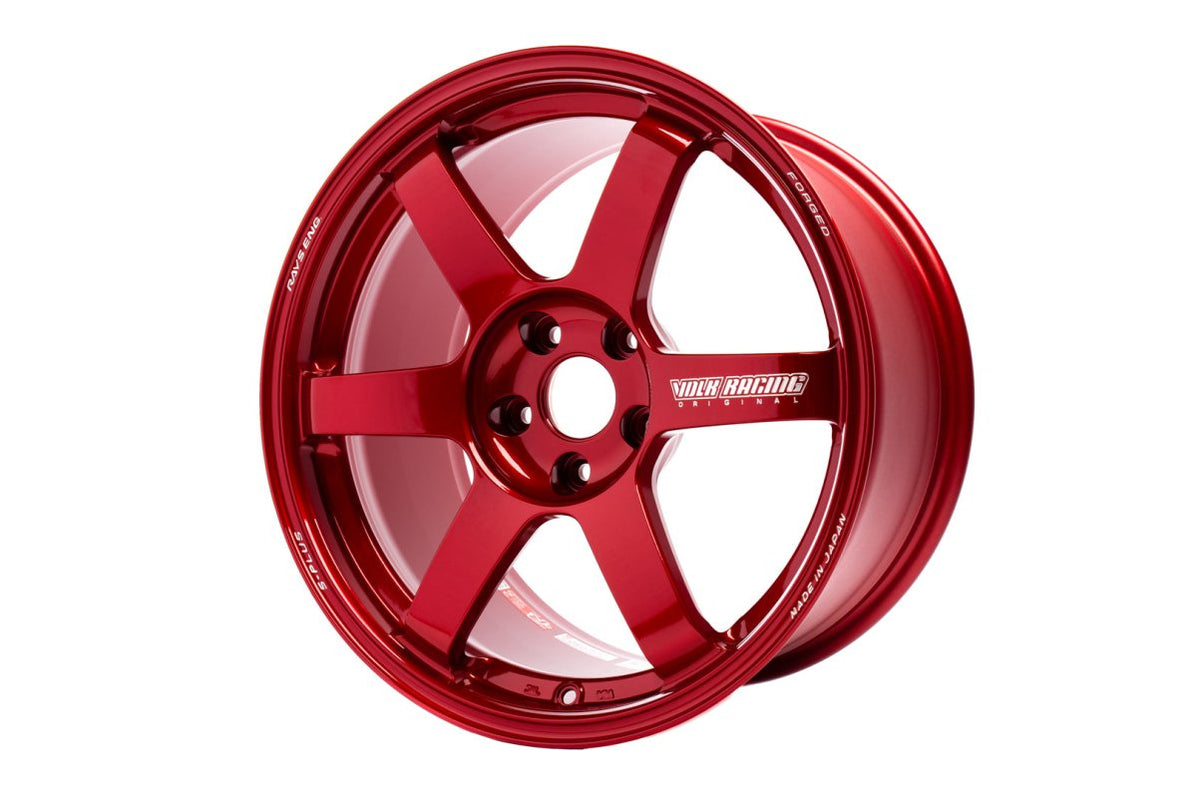 Volk Racing TE37 SAGA S-Plus Hyper Red 18X9.5 +38 — Subimods.com